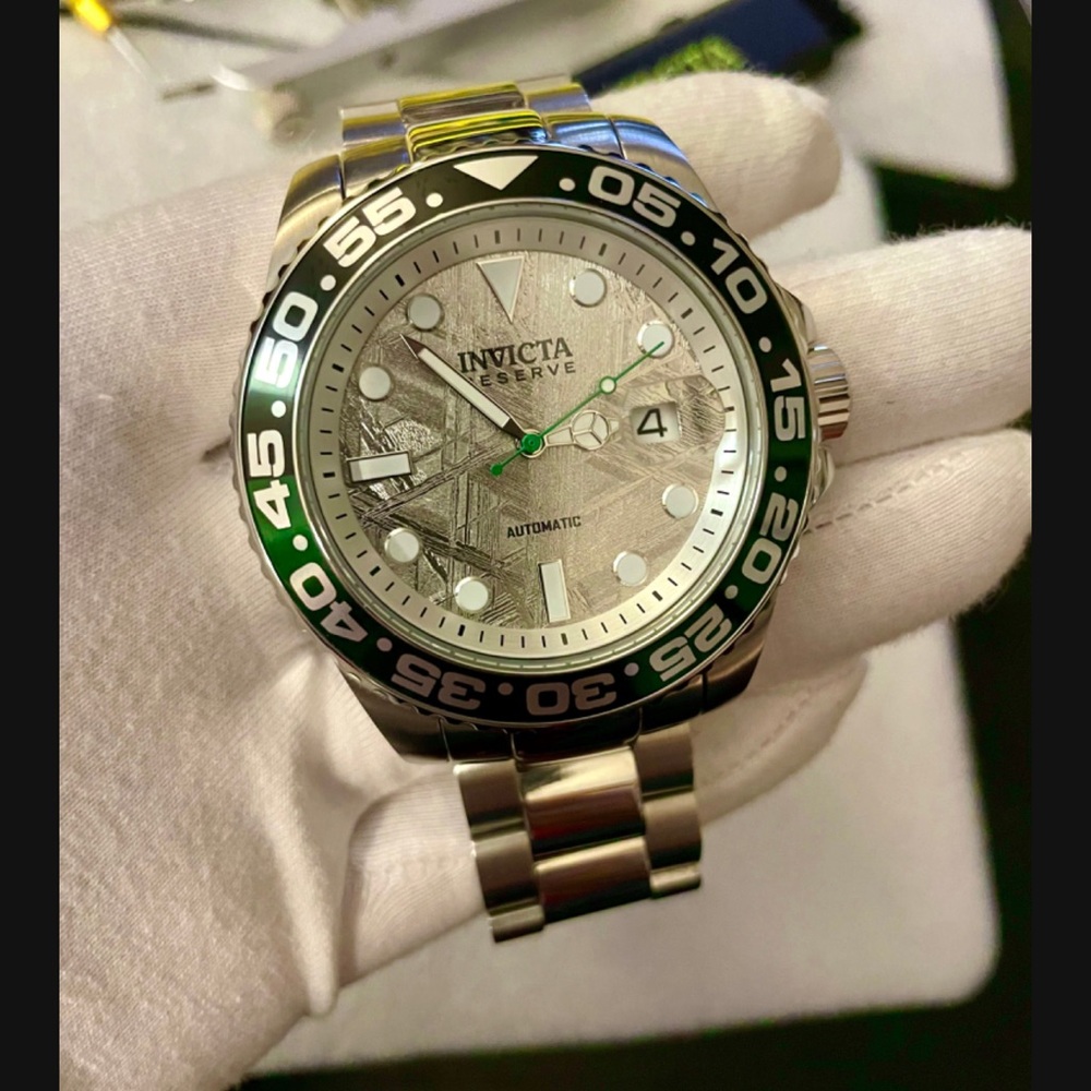 Invicta Reserve 34201 Genuine Meteorite Dial Watch - Gem